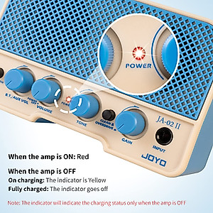 JOYO JA-02 II Small Practice Guitar Amplifier and JW-03 Wireless Guitar System with JT-09 Tuner