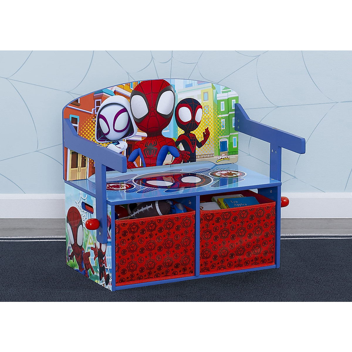 Delta Children Kids Convertible Activity Bench - Greenguard Gold Certified, Marvel Spidey and His Amazing Friends