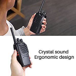 TIDRADIO TD-V2 Two Way Radio Rechargeable 2 Way Radio VOX Long Range 2-Way Radios Walkie Talkies for Adults with Secret Service Earpiece (10 Radio)