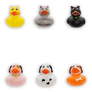Windy City Novelties - 36 Pack - 2" Assorted Easter Bunny Rubber Duckies | for Easter Holiday Giveaways Kids’ Bath Toys Pool Toys Jeep Ducking