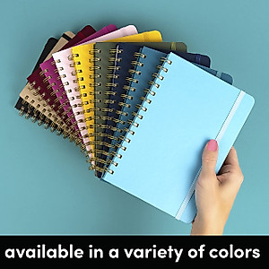 PAPERAGE Lined Spiral Journal Notebook, (Burgundy), 160 Pages, Medium 5.5 inches x 8 inches - 100 GSM Thick Paper, Hardcover, Double-Wire Spiral Journal & Notebook