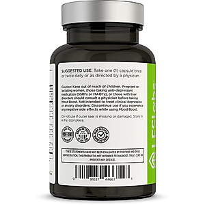 LES Labs Mood Boost – Stress Relief, Mood Support, Deep Relaxation & Better Sleep – 5-HTP, Ashwagandha, Rhodiola Rosea, Magnesium, L-Theanine & GABA – Non-GMO Supplement – 60 Capsules