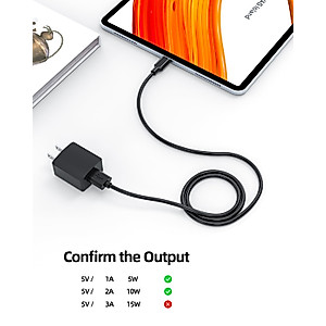 10W Micro-USB-Charger Fit for DOSS-SoundBox Touch,SoundBox Pro Pro+,SoundBox Plus,E-go I II,Traveler, PowerBox,Assistant Bluetooth Speaker Wireless Charging Cable Cord Power Supply Adapter