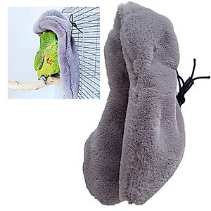 Xungieto Comfortable Fleece Bird Blanket for Cage, Cozy Corner for Parrot Cage Warm Bird Bed in Birdcage Cuddle Nest Hanging Bird Toys