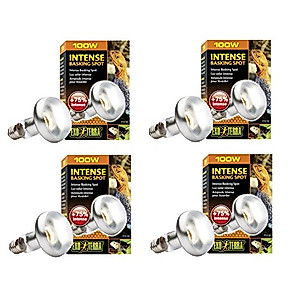 Exo Terra Sun-Glo Basking Infrared Spot Lamp, 100-Watt/120-Volt (4 Pack)
