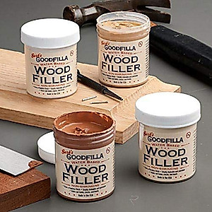 Water-Based Wood & Grain Filler - Walnut - 8 oz by Goodfilla | Replace Every Filler & Putty | Repairs, Finishes & Patches | Paintable, Stainable, Sandable & Quick Drying