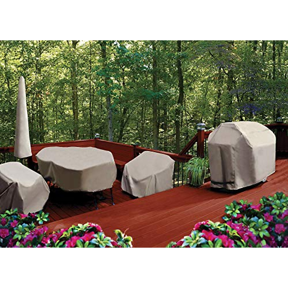 Two Dogs Designs 2D-LR96245 Log Rack Cover With Level 4 UV Protection, 96-Inch, Khaki