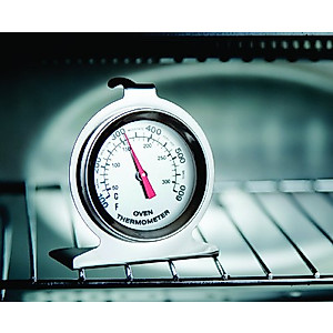 Fox Run Stainless Steel Oven Thermometer, 1.5 x 2.5 x 3 inches, Metallic
