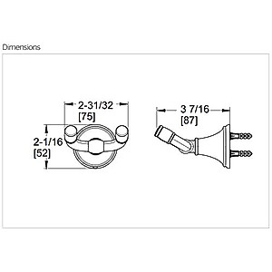 Pfister Northcott BRH-MG1C Robe Hook in Polished Chrome