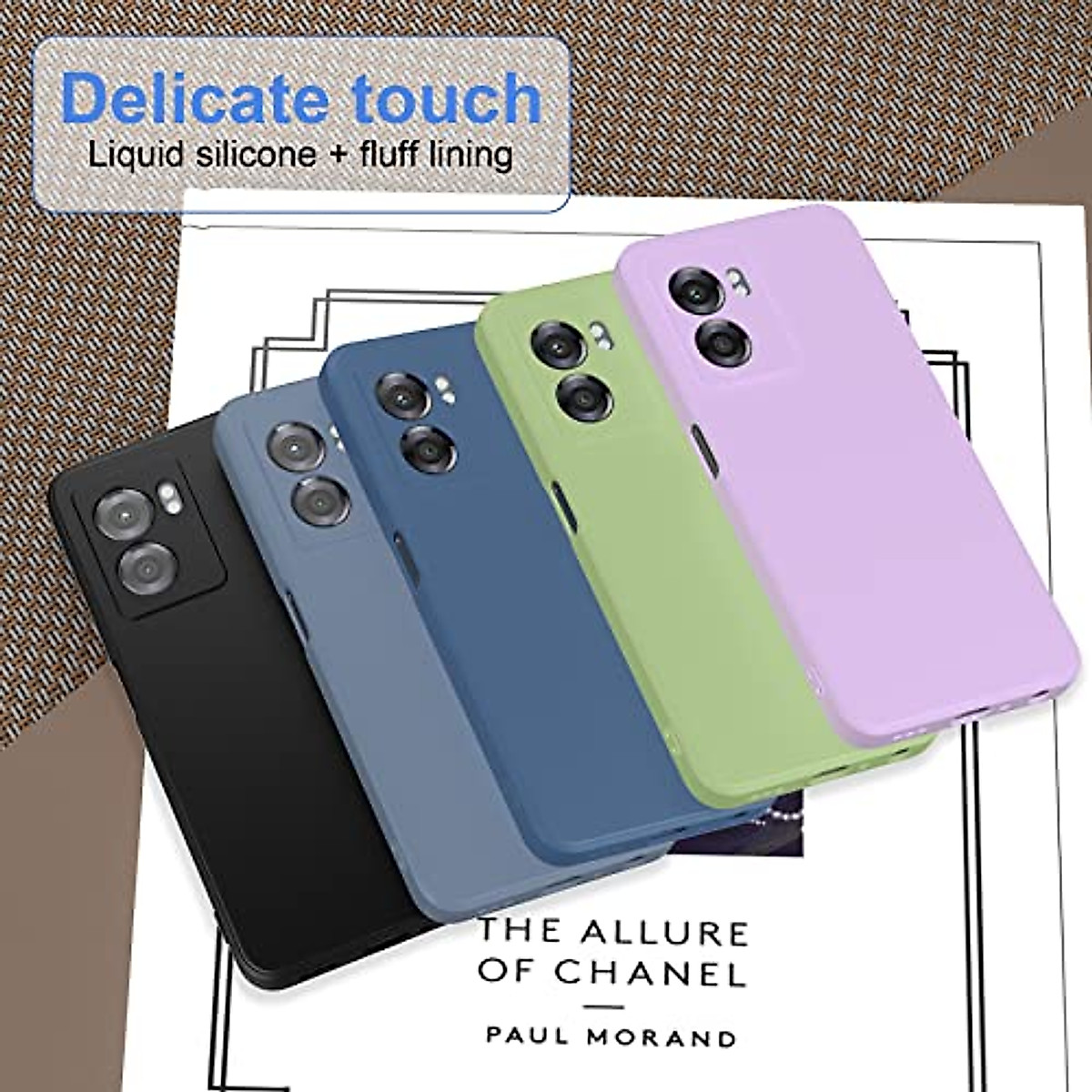 Foluu Silicone Case for OnePlus Nord N300, Liquid Gel Rubber Bumper Case with Soft Microfiber Lining Cushion Slim Hard Shell Shockproof Protective Cover for OnePlus Nord N300 5G 2022 (Green)