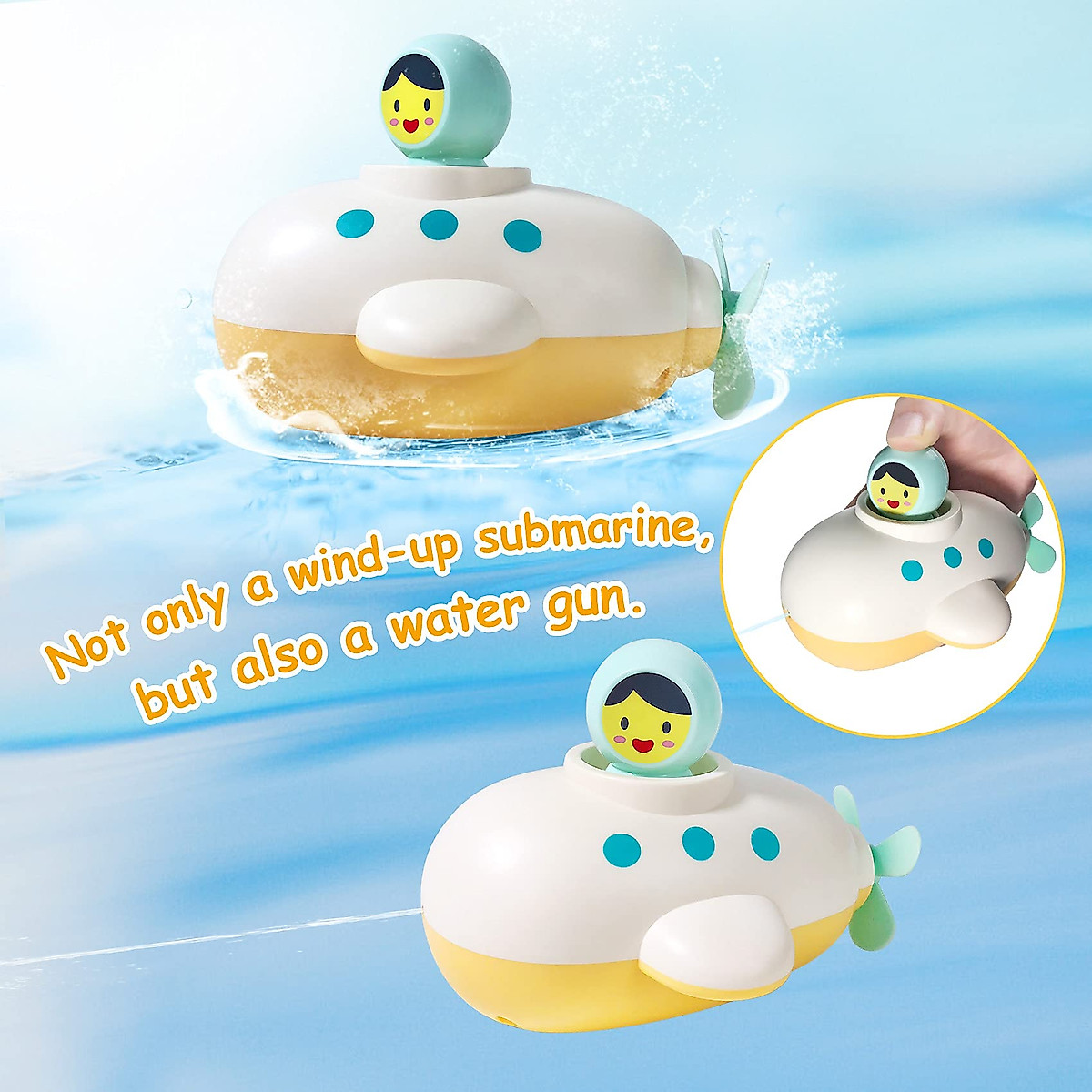 Bath Toys Gifts for Age 3 4 5 6 7 8+ Years Old Kids Boys Girls Toddlers - Swim Pool Bathtub Tub Toys for Toddlers Summer, Stacking Cup with Wind Up Water Toys for Baby Birthday Christmas