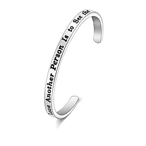 TGBJE TV Show Inspired Gift To Love Another Person Is To See The Face of God Bracelet Cuff Book Fans Gift Lover Gift (Les Mis Inspired cuff)