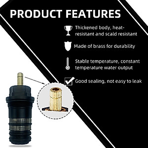 94282000 3/4-Inch Brass Thermostatic Cartridge Valve Spare Parts, Fit for Spare Parts and Accessories For 2- and 3-Hole Thermostatic Bathtub Fillers and Showers，Compatible With Hansgrohe Showers