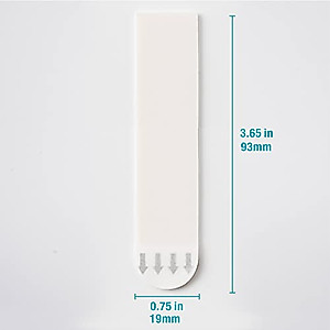 JELLYSUB 40 Pieces Large Refill Strips, Double Sided Adhesive Strips Damage Free, Water-Resistant Replacement Hanging Strips for Indoor Hooks Caddies (Large)