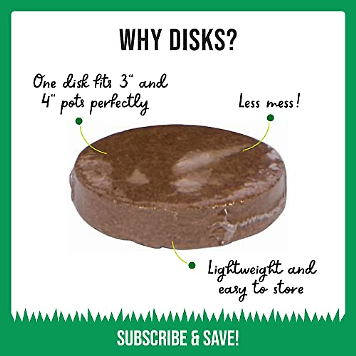 Organic Soil for Indoor/Outdoor Plants, Expands to Fit 3 Inch and 4 Inch Pots - 6 Pack