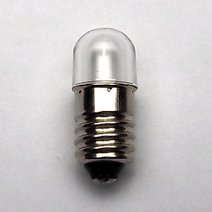 GutReise AC/DC E10 Bulbs, 10pcs 9 Volt Cold White E10 Replacement Bulbs Miniature Screw LED Lamps 0.5Watts 65Lm (9 Volt, Cold White)