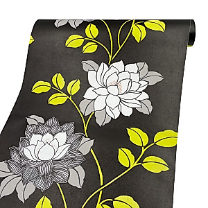 Yifasy White Rose Shelf Liner Self-Adhesive Floral Drawer Paper Protect Furniture Wall Surface Decor Girls Makeup Box Wallpaper Roll 118x17.7 Inch