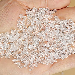 Earring Backs for Studs 200pcs Earring Back Soft Clear Ear Safety Back Pads Backstops Bullet Clutch Stopper Replacement for Fish Hook Earring Studs Hoops