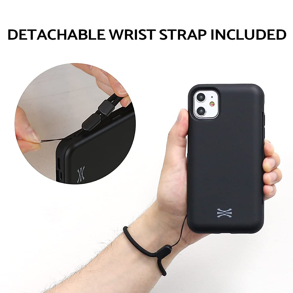 TORU CX PRO Case for iPhone 11, with Card Holder | Slim Protective Cover with Hidden Credit Cards Wallet Flip Slot Compartment Kickstand | Include Mirror, Wrist Strap, Lightning Adapter - Black