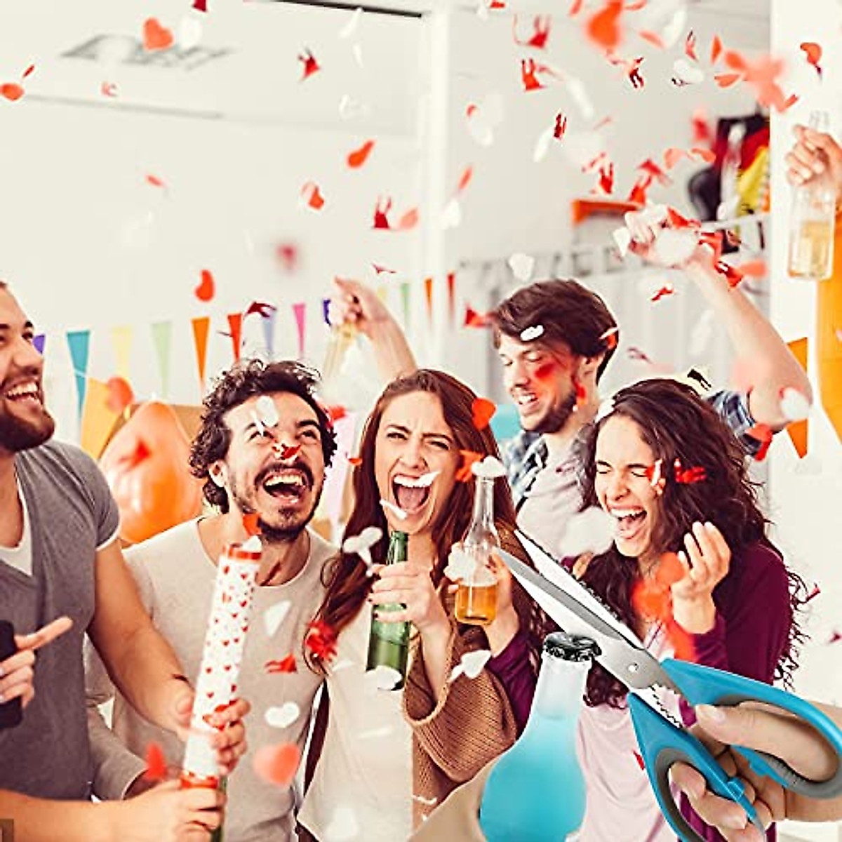 Kitchen Scissors, Heavy Duty Stainless Steel Kitchen Shears, Premium Ultra Sharp Utility Multifunctional Kitchen Scissors for Poultry, Chicken, Meat, Food, Vegetables, Seafood, BBQ (Blue)