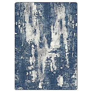 BEIMO Area Rugs 5x7 for Living Room Bedroom Machine Washable Modern Abstract Soft Large Blue Rugs with Non Slip Backing, Floor Carpet for Dining Room