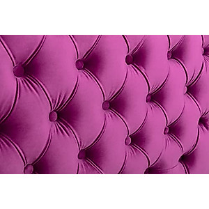 Legend Vansen Modern couches for Living Room Velvet Upholstery Nailhead Trim Sofas, 104'', Violet