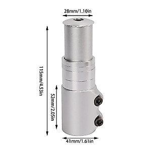 Dilwe Bike Stem Riser Adaptor, Aluminum Alloy Fork Stem Extender Up Adapter Suitable for Outdoor Mountain Road Bikes