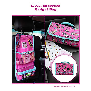 L.O.L. Surprise! Girl's Tri-fold Multipurpose Collectible Toy Storage Accessory Toiletry Travel Bag Case (One Size, Pink)