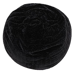 Christopher Knight Home Heavy Metal Inc Meridian Bean Bag Plush Faux Fur Chair | Comfortable and Fun Beanbag for The Whole Family| Non-Spill Memory Foam Filling (Black), Small