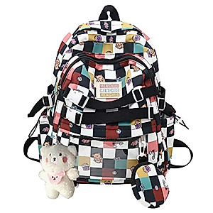 Lokkcy Kawaii Backpack for School,Backpacks for Girls and Backpack for Girls 10-12 Japanese School Bag book bags for girls 8-12(black)