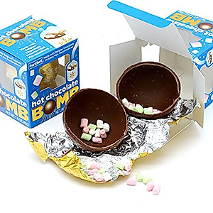 Hot Chocolate Melting Balls Assorted Flavor with Salted Caramel and Milk Mini Marshmallows Inside, Cute Candy Party Favor Pack Size, 1.6 Ounce