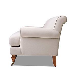 Jennifer Taylor Home Alana Lawson Velvet Wooden Sofa, Oyster Gray