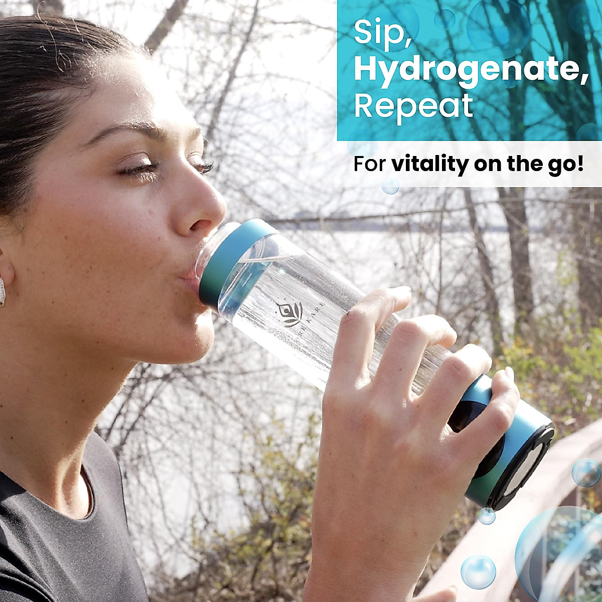 Hydrogen Water Bottle, Hydrogen Water Bottle Generator Produces Pure Hydrogen Water, SPE/PEM Technology, OLED Display, Purification Vent, Generates up to 5500 PPB, Best Hydrogen Water Generator.