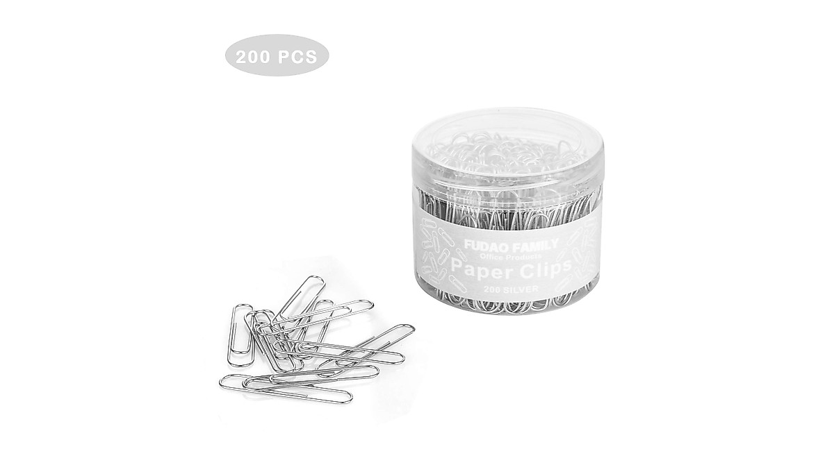 Jumbo Paper Clips 2 Inch - 200 Large Clips for Office & School