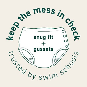 i play. by green sprouts Snap Reusable Swim Diaper | No other diaper necessary, UPF 50+ protection