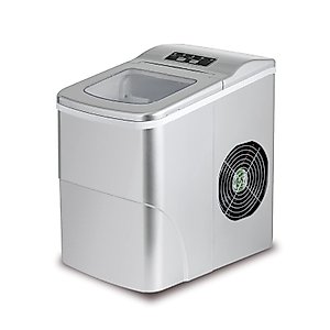 Portable Ice Maker Machine for Countertop, Ice Cube Makers, Electric Ice Maker Make 26 lbs ice in 24 hrs,Ice Cube Ready in 6-8 Mins with Ice Scoop and Basket for Home/Office/Bar (Sliver)