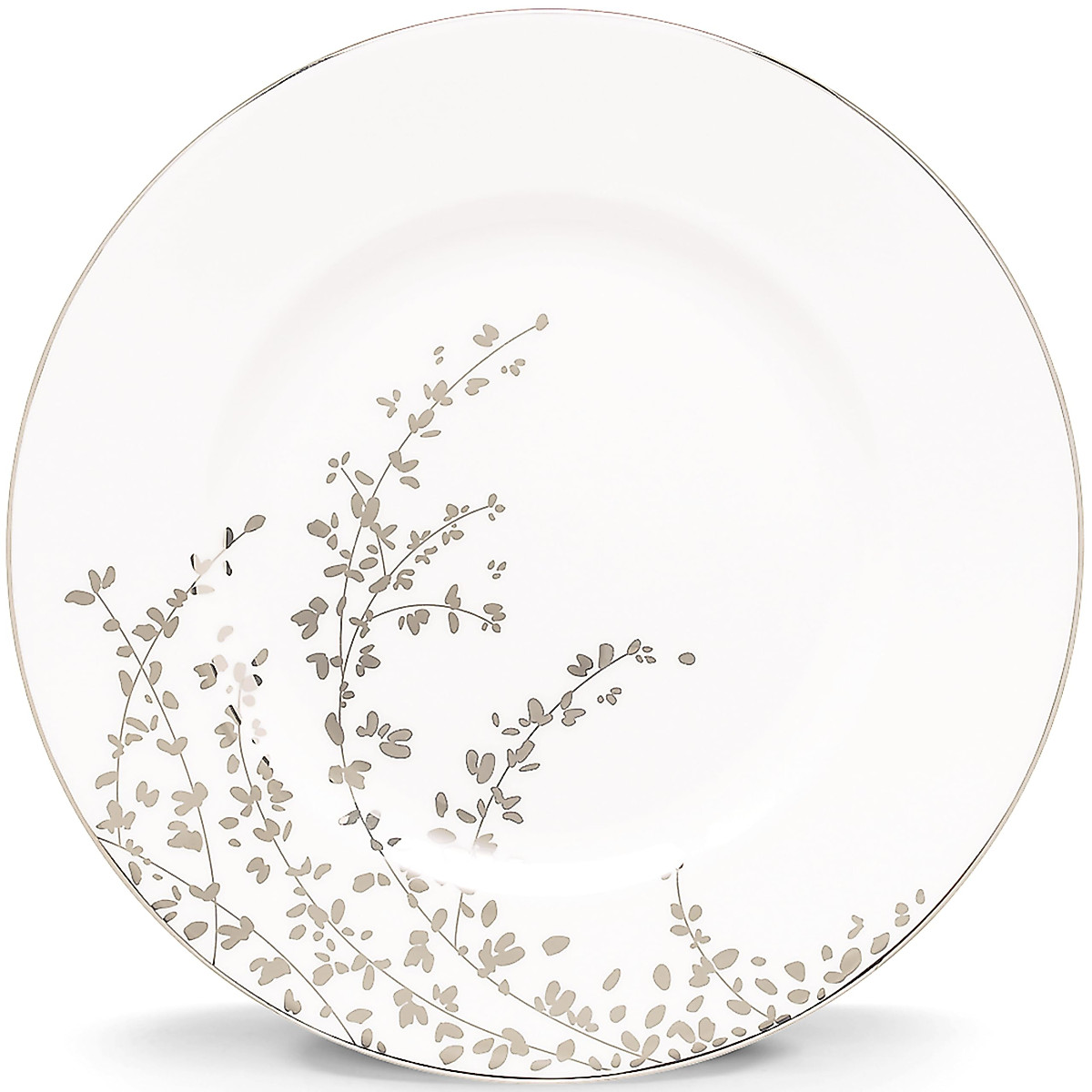 Kate Spade Gardner Street Platinum Dinner Plate, 1.50 LB, Metallic