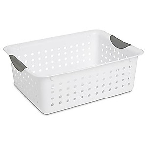 Sterilite 16248006 Medium Ultra Plastic Storage Organizer Basket White (42 Pack)