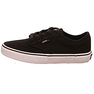 Vans Low-Top Sneakers Atwood Trainers, Canvas/Black/White, 3 US Unisex Big Kid