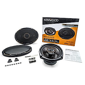 Kenwood KFC-691 Concert Series Car Speakers (Pair) - 6"x9" 5-Way Speakers, 650W, 4-Ohm Impedance, Polypropylene Woofer & Balanced Dome Tweeter, Acoustic Sound Harmonizer Technology