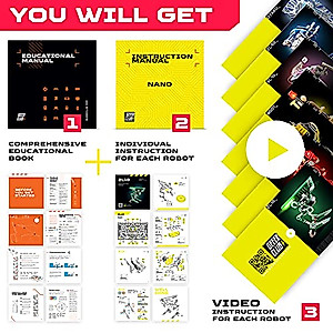 Geeek Club Robot Building Kit for Kids and Adults - Smart Nano Bots STEM Robotics Kits - Educational DIY Build Your Own Robot Set - Circuit Board Engineering Robotic Kid Science Toys (No Tools)