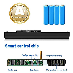 VNYUNQWE 776622-001 Battery Replacement for HP Spare 776622-001 Laptop Battery LA04 728460-001 752237-001 15-1272WM 15-N210DX HSTNN-UB5M TPN-Q130 TPN-Q131 Pavilion 14 15 TouchSmart Series