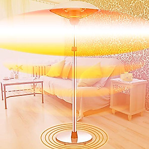 SOARRUCY Patio Heaters for Outdoor - Stainless Steel Outdoor Heater 3 Levels Adjustable Power Waterproof, Dump Power Off Outdoor Heaters for Patio