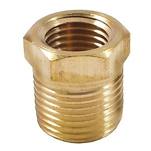 Forney 75535 Brass Fitting, Bushing, 1/4-Inch Female to 3/8-Inch Male NPT