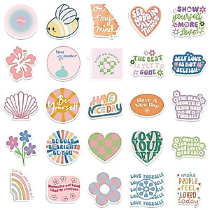 100PCS Danish Pastel Stickers, Pink Aesthetic Inspirational Stickers for Girls,Adults and Teens, VSCO Colorful Pastel Vinyl Waterproof Stickers for Laptop,Water Bottles,Computer,Phone,Skateboard