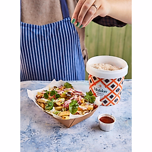 Maldon Salt, Smoked Sea Salt Flakes, 1.1 lb (500 g), Bulk Tub, Kosher, Natural, Gently Smoked Over Oak, Handcrafted, Gourmet, Pyramid Crystals