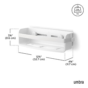 Umbra Flex Modern Bathrrom Caddy Bins, White