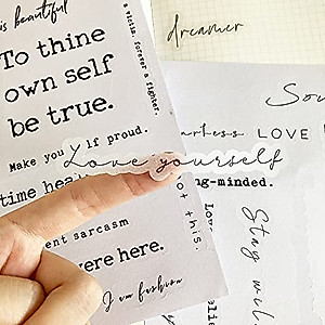 Everjoy Planner Stickers - Inspirational Quotes & Motivational Words, Simple & Neat Handwritten Letters Cute Aesthetic Journal Planner Accessories Stickers 2 Sheets