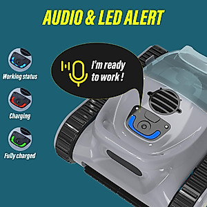 Seauto New Crab Cordless Robotic Pool Vacuum Cleaner Waterline Cleaning, Wall-Climbing, Intelligent Route Planning