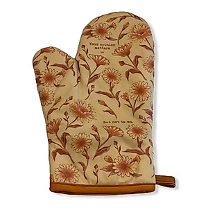 Your Opinion Matters But Not to Me Funny Oven Mitt Cooking Sarcastic Kitchen Accessories Funny Graphic Kitchenwear Funny Food Novelty Cookware Yellow Oven Mitt